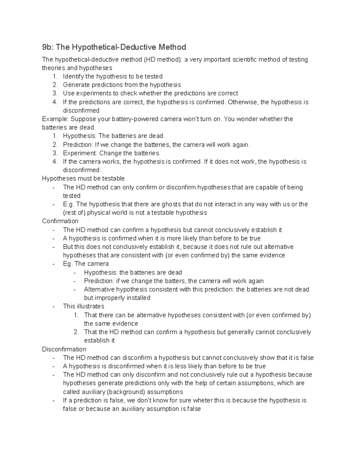 phil 1230 week 9 - 9b: The Hypothetical-Deductive Method The ...