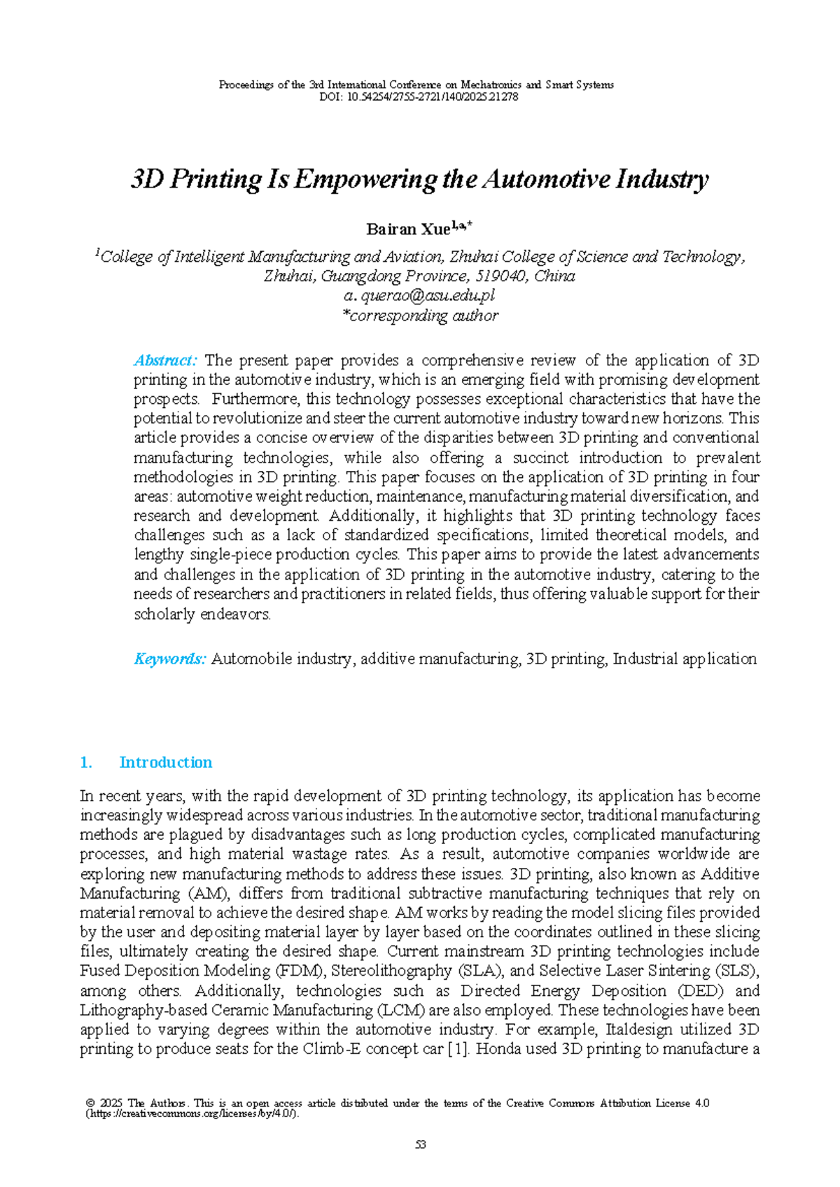 3D Printing in the Automotive Industry: Innovations and Challenges ...