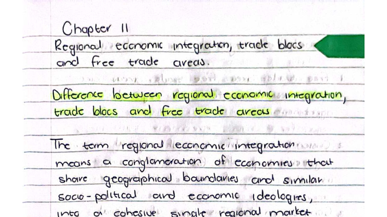 Chapter 11: Regional Economic Integration, Trade Blocs & Free Trade ...