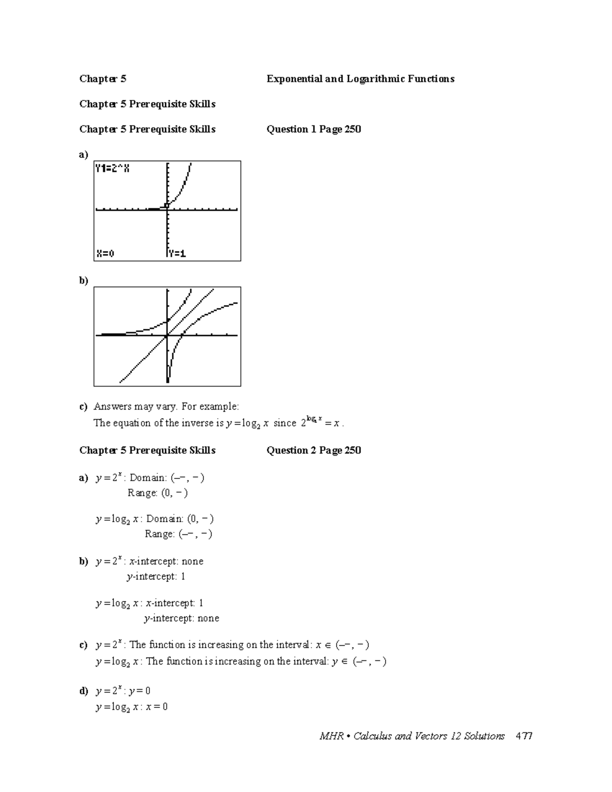 CV12 Chapter 5 Exponential & Logarithmic Functions Solutions - Studocu