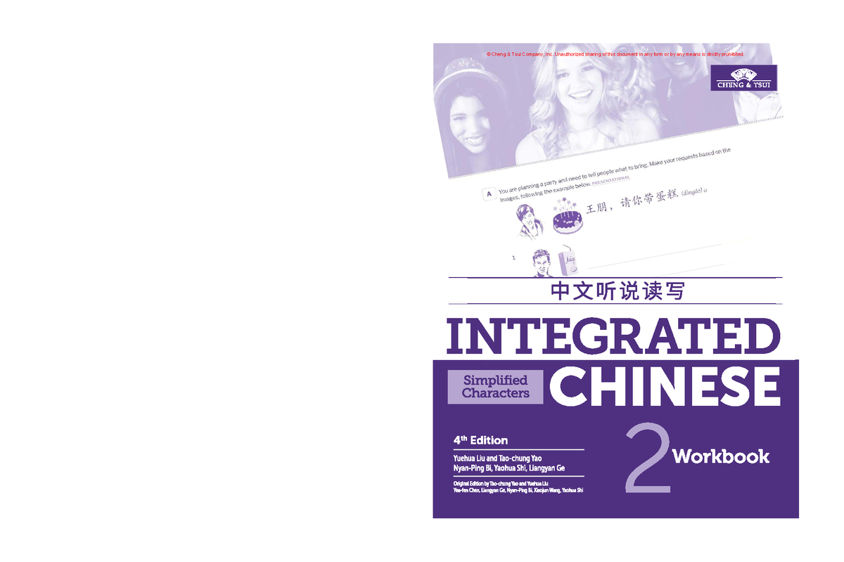 Integrated Chinese 2 Workbook: 4th Edition Lessons and Exercises - Studocu