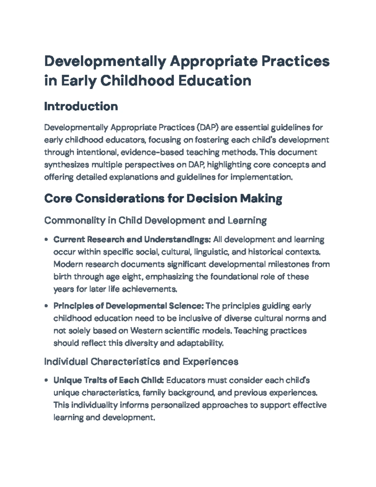 NAEYC Position Statement on Developmentally Appropriate Practice (2020 ...