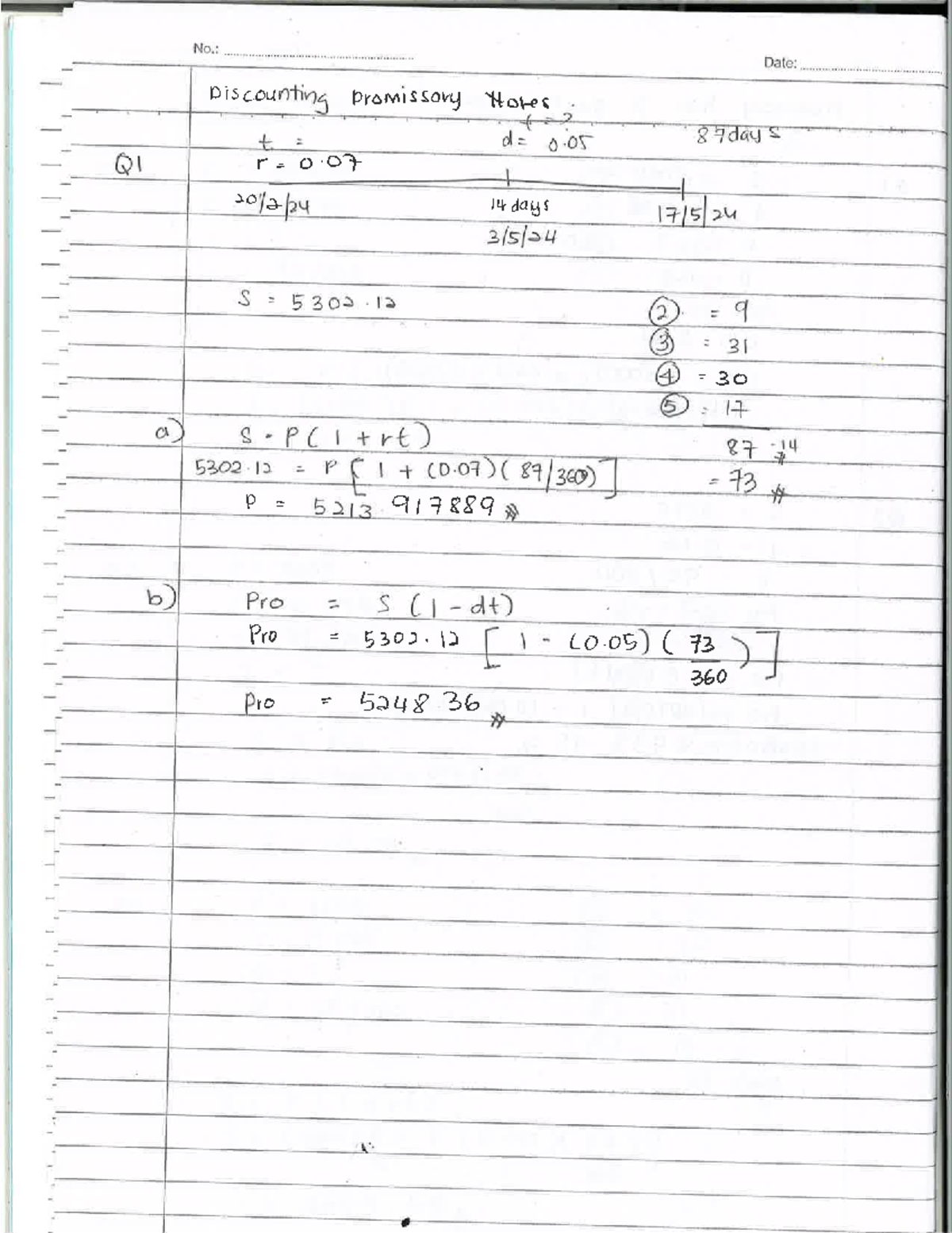 MAT 112 Exercise 3: Past Year Discounting Calculations and Solutions ...