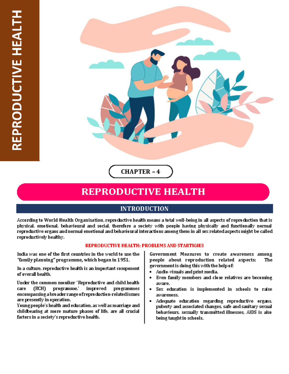 Reproductive Health (RH) Chapter 4: Comprehensive Overview and ...