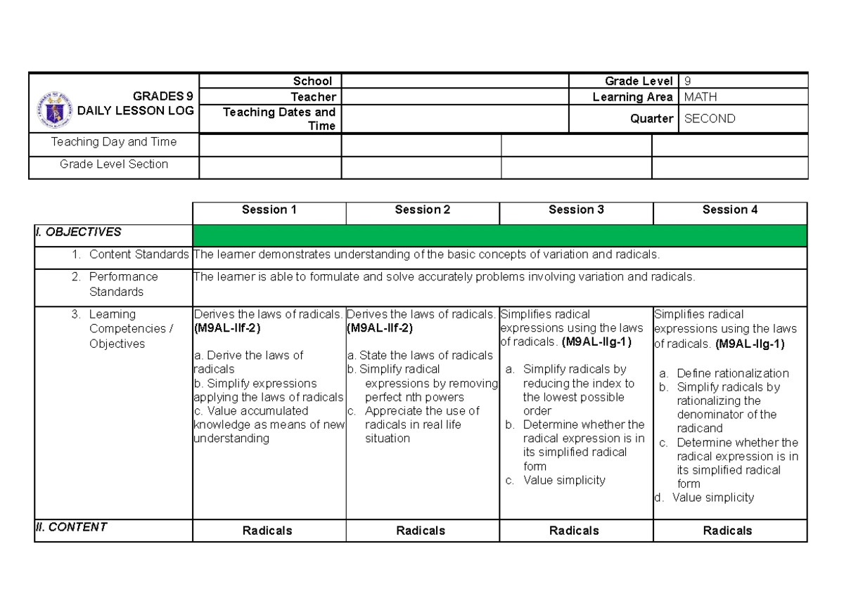 DLL-HG G11 Q1 Mod 1 Wk 1: The Superhero in ME Lesson Plan - Studocu