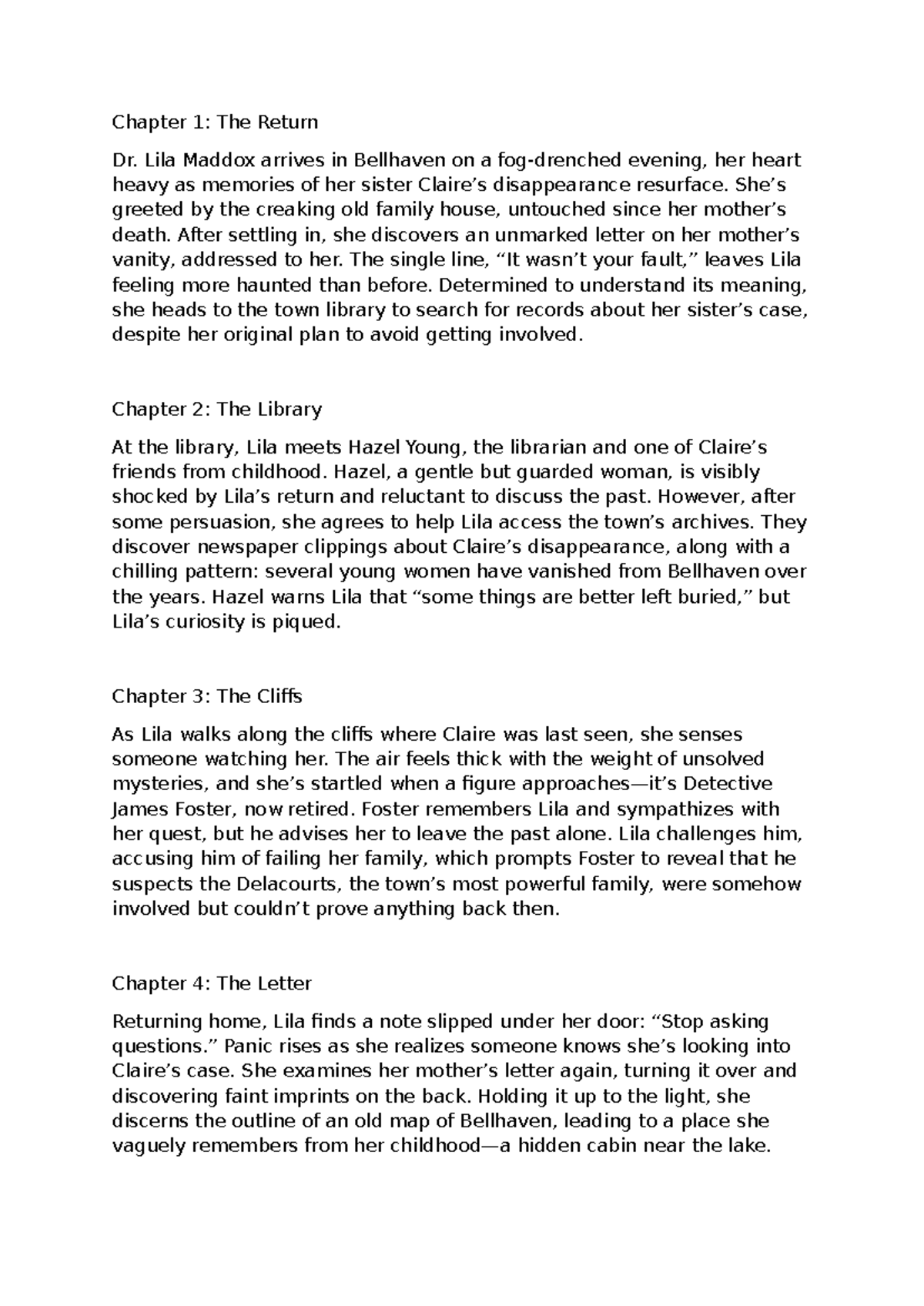 English Essays: Chapter Analysis of "The Return" - Studocu