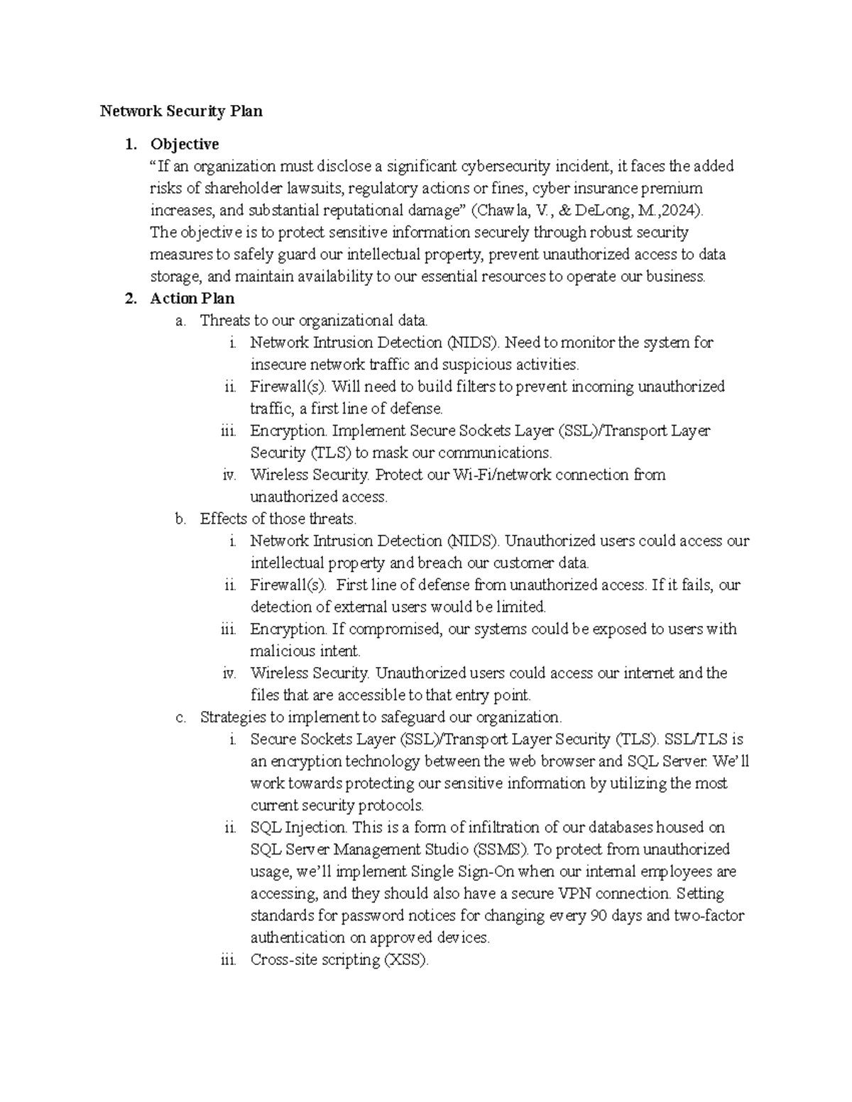 CS 202 Assignment 1: Comprehensive Network Security Plan - Studocu