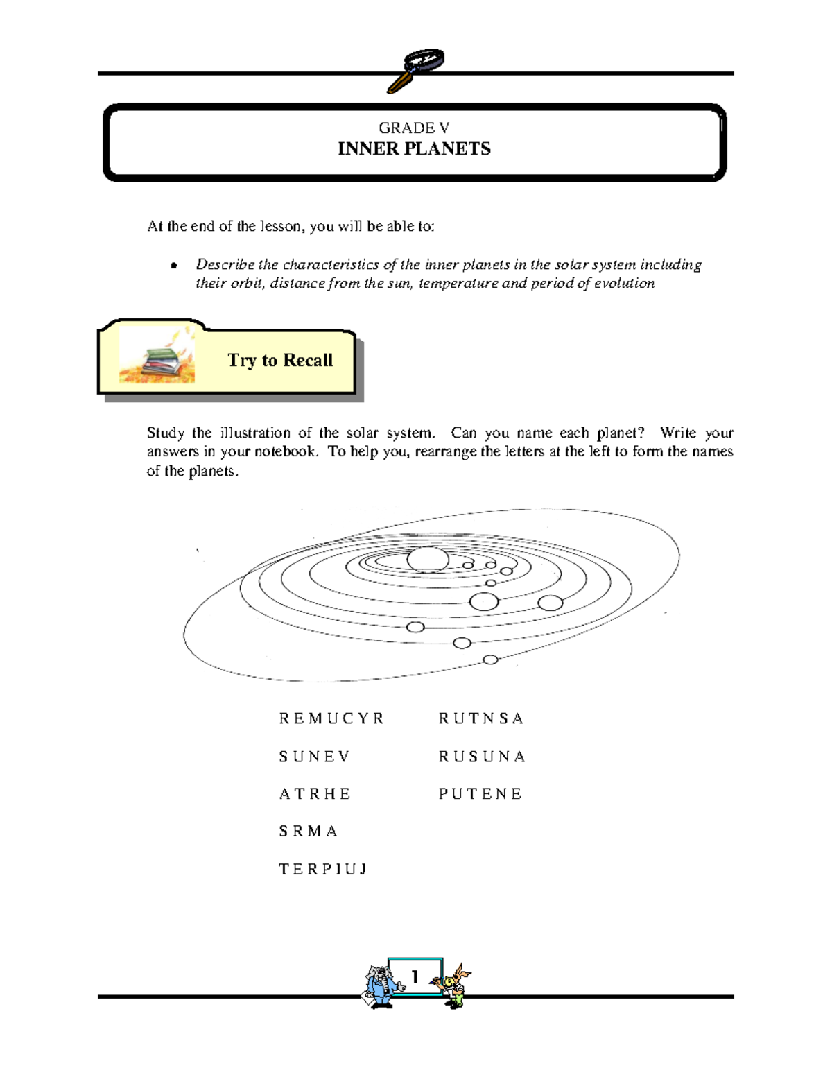 Inner Planets Overview: Characteristics & Distances (Grade V) - Studocu