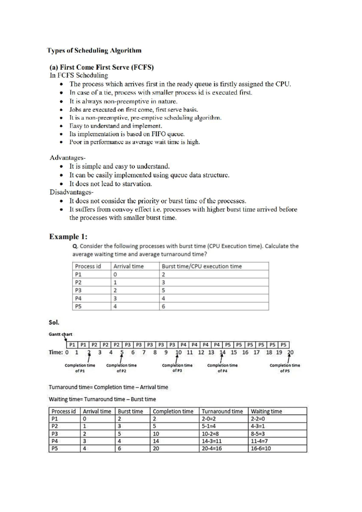 CPU Scheduling Algorithms: FCFS, SJF, RR, and Priority (CS101) - Studocu