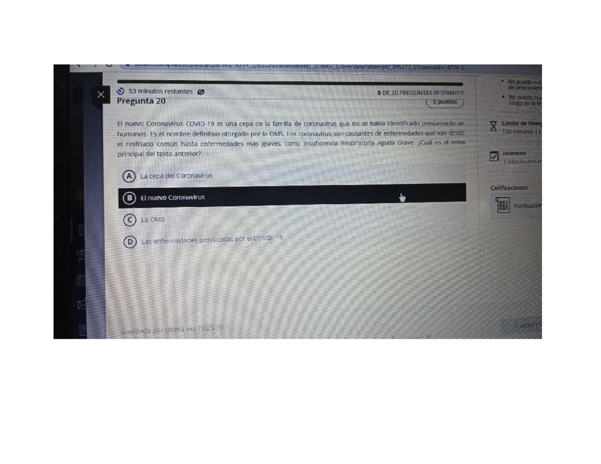 Prueba 2 de Lenguaje - IPLACEX - Studocu
