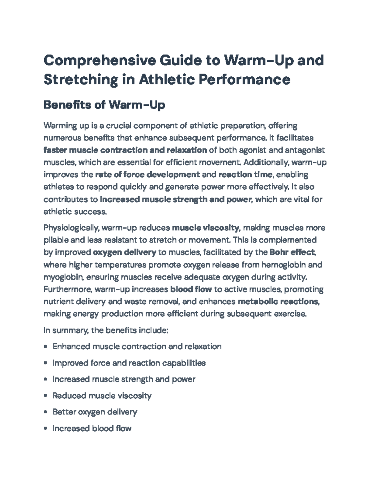 Comprehensive Guide to Warm-Up & Stretching Techniques in Athletic ...