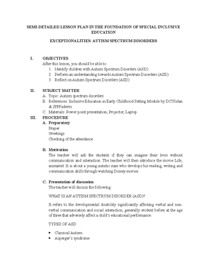 Detailed Lesson PLAN (circle) - DETAILED LESSON PLAN THE CIRCLE AND ITS ...