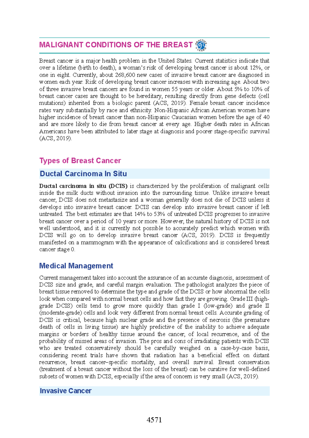 MALIGNANT CONDITIONS OF THE BREAST: A Comprehensive Overview - Studocu