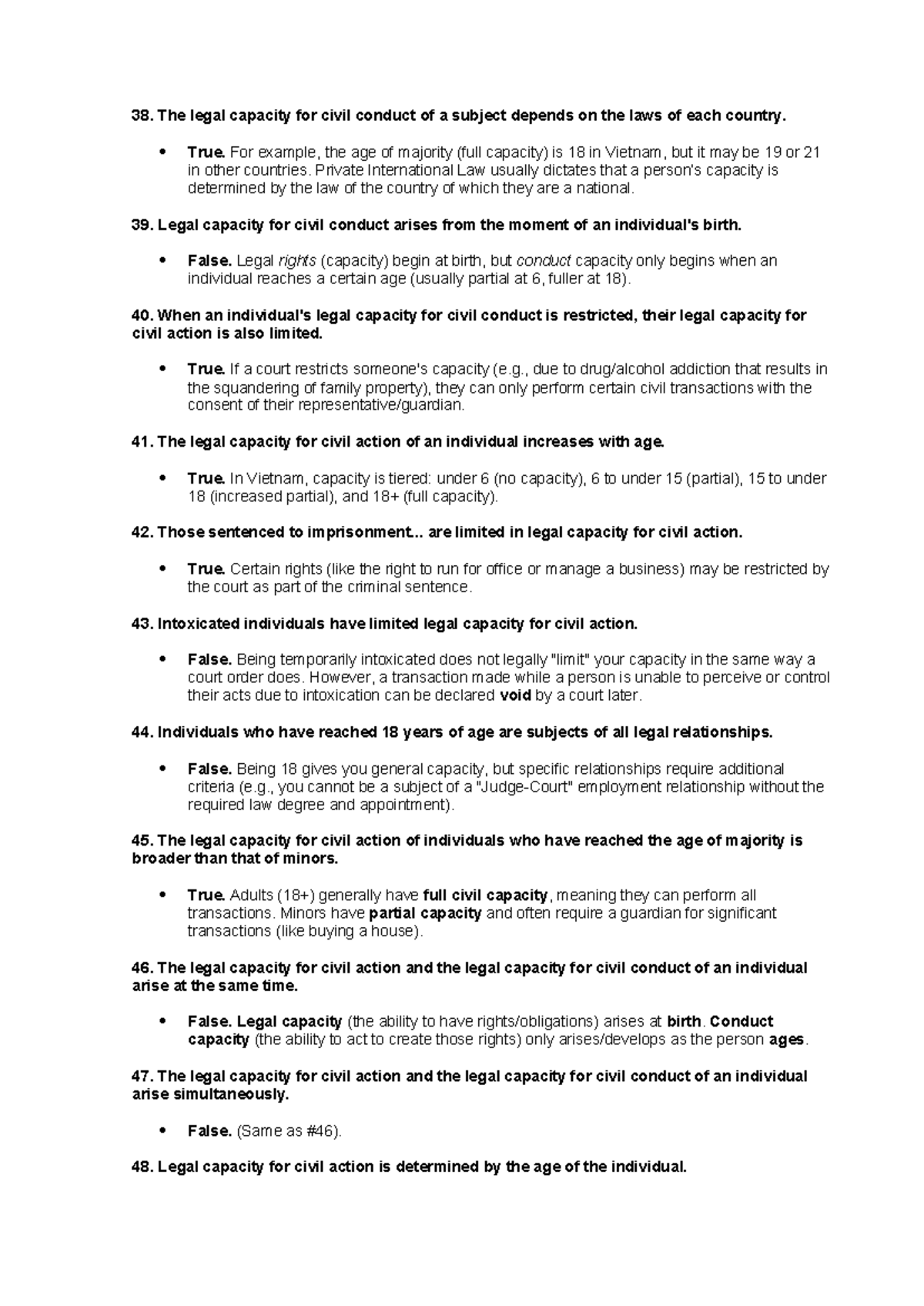 PLDC 38-74 - Legal Capacity for Civil Conduct: Key Concepts and Cases ...