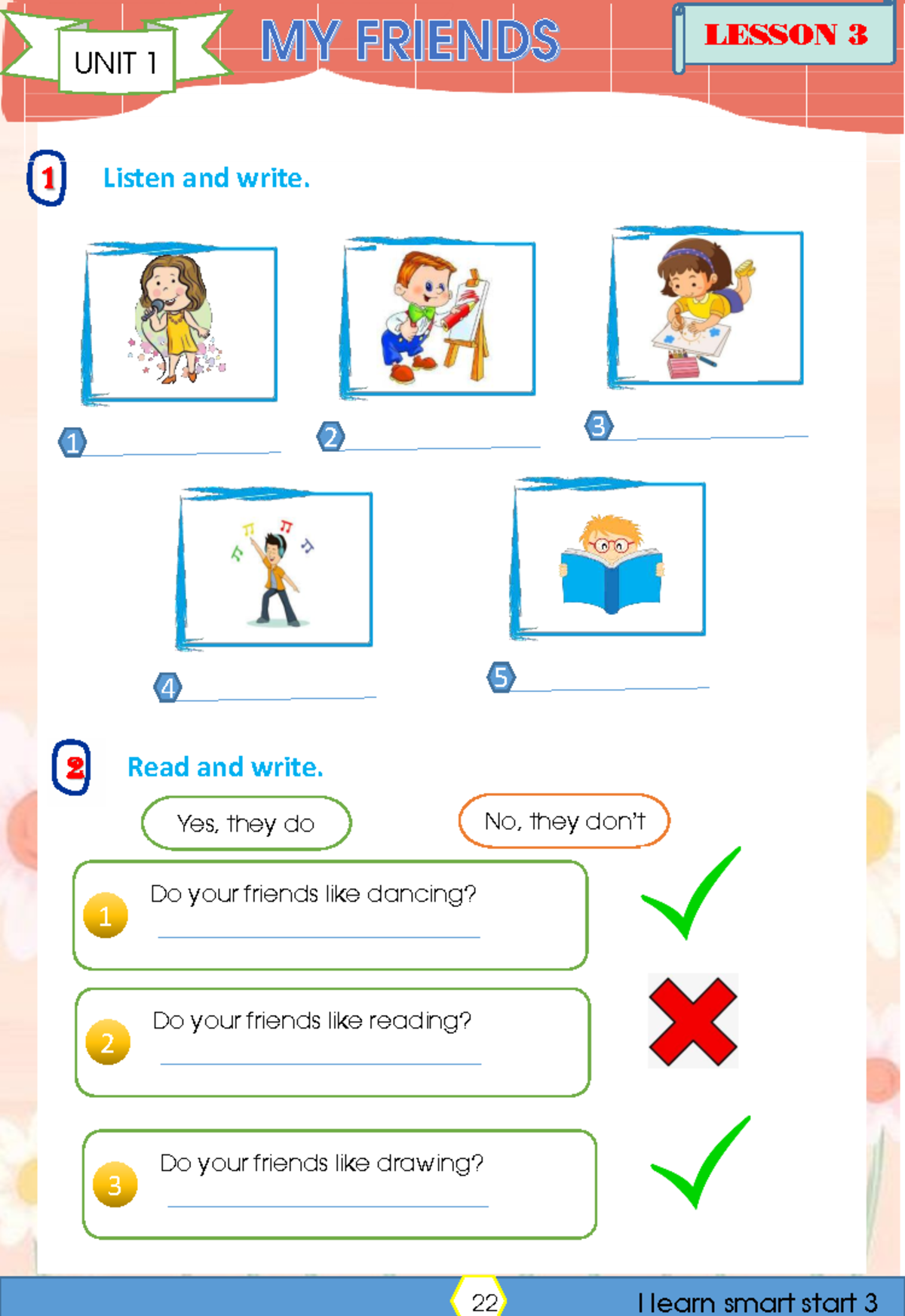 LESSON 3 UNIT 1: Listening and Writing Activities (Btvn 30 11) - Studocu