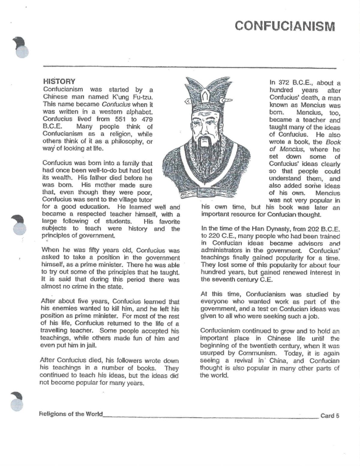 Final Exam Review Notes on Confucianism History - EE702989 - Studocu