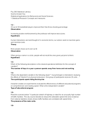 PSY260 Project One complete - PSY 260 Project One Kayla Sakowski Dr. Victoria Schmidt November ...