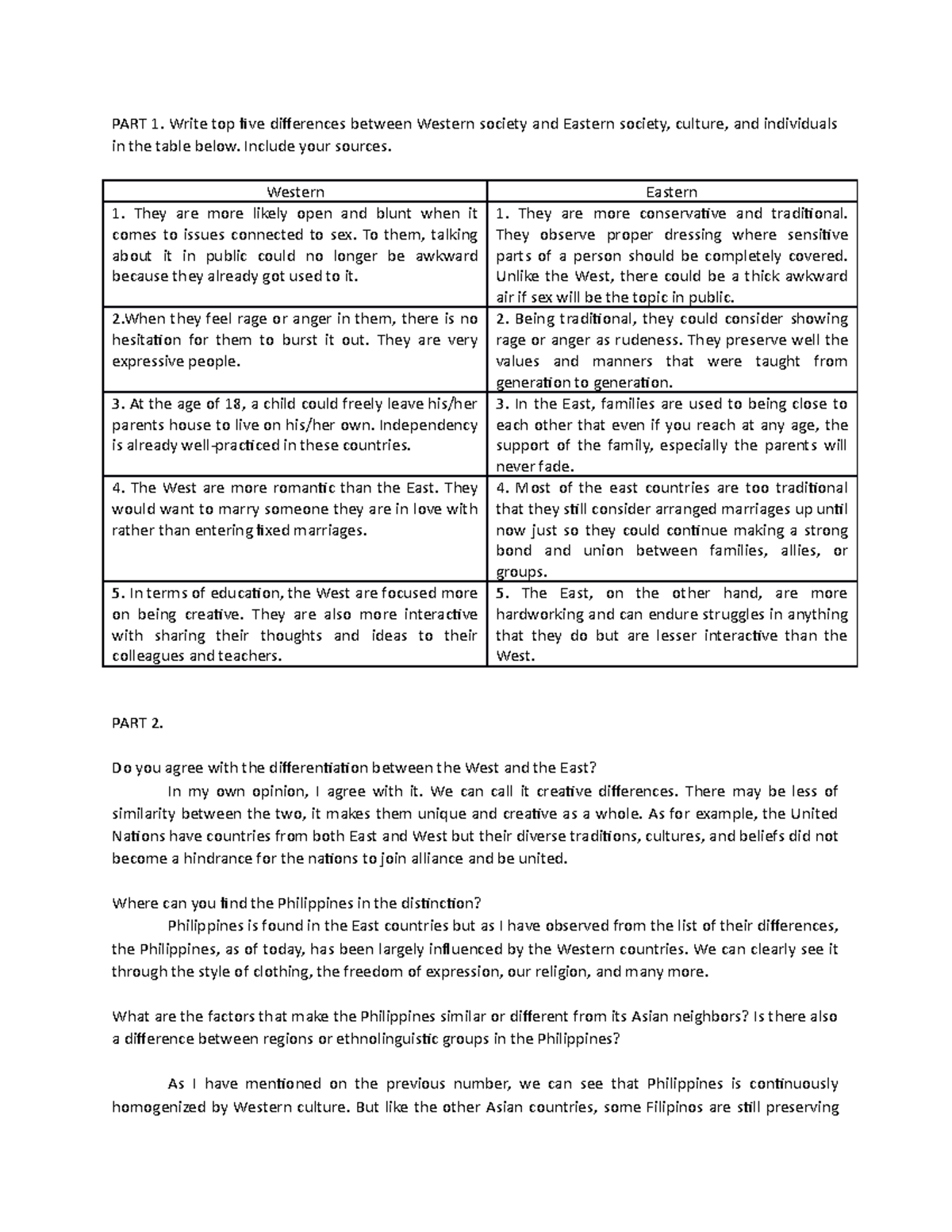 Western and Eastern Thoughts - BS Psychology - PUP - Studocu