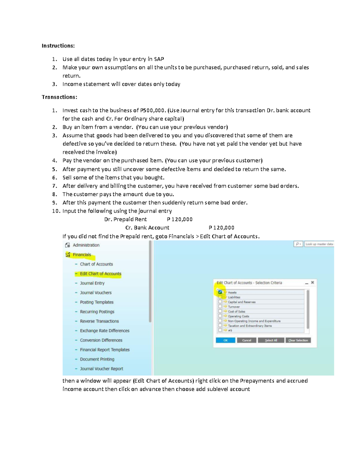 AIS-Simulation-Final - Instructions: Use all dates today in your entry ...