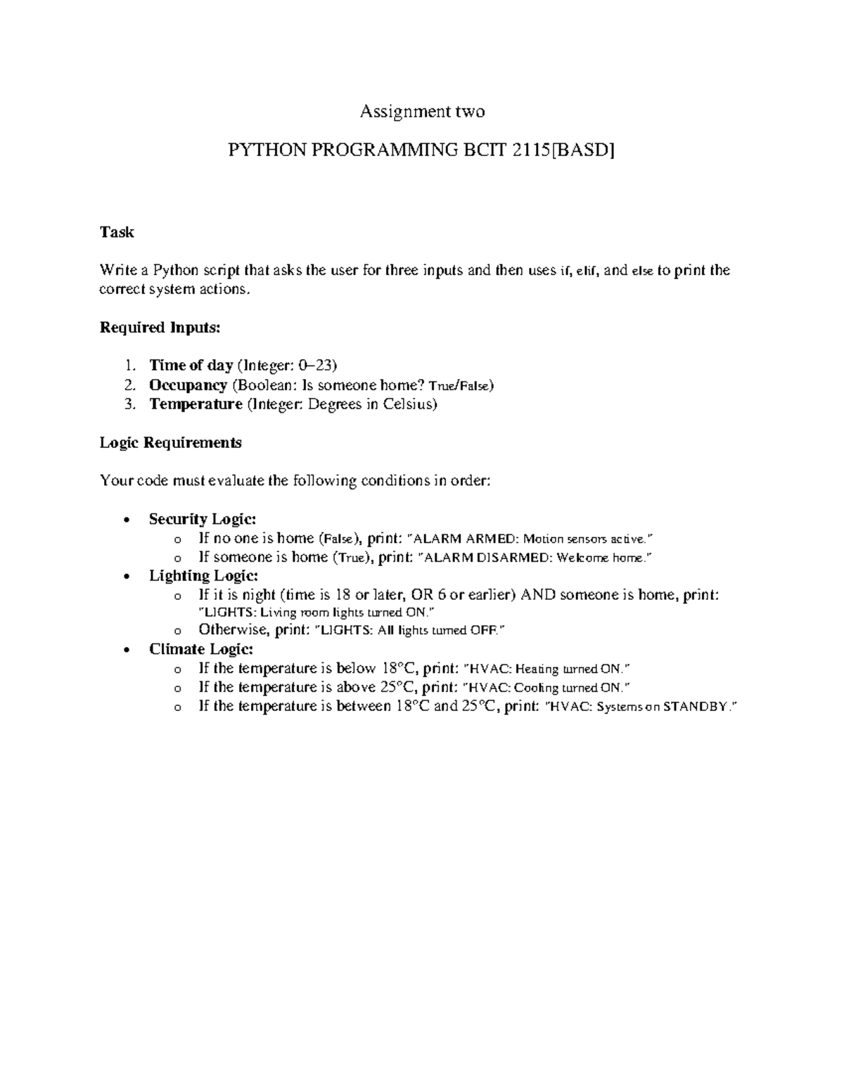 Assignment 2: Python Programming Logic Revision Notes - Studocu
