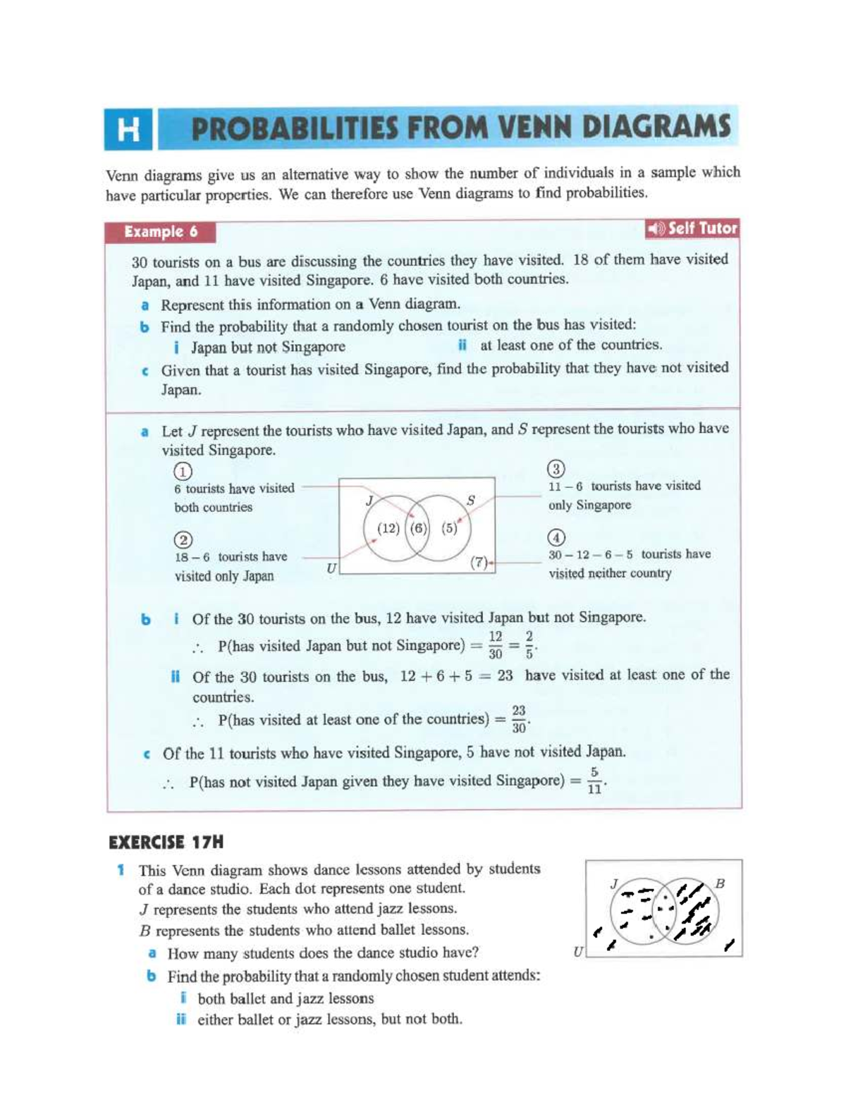 U3 Probability: Venn Diagrams and Tourist Case Study - Studocu