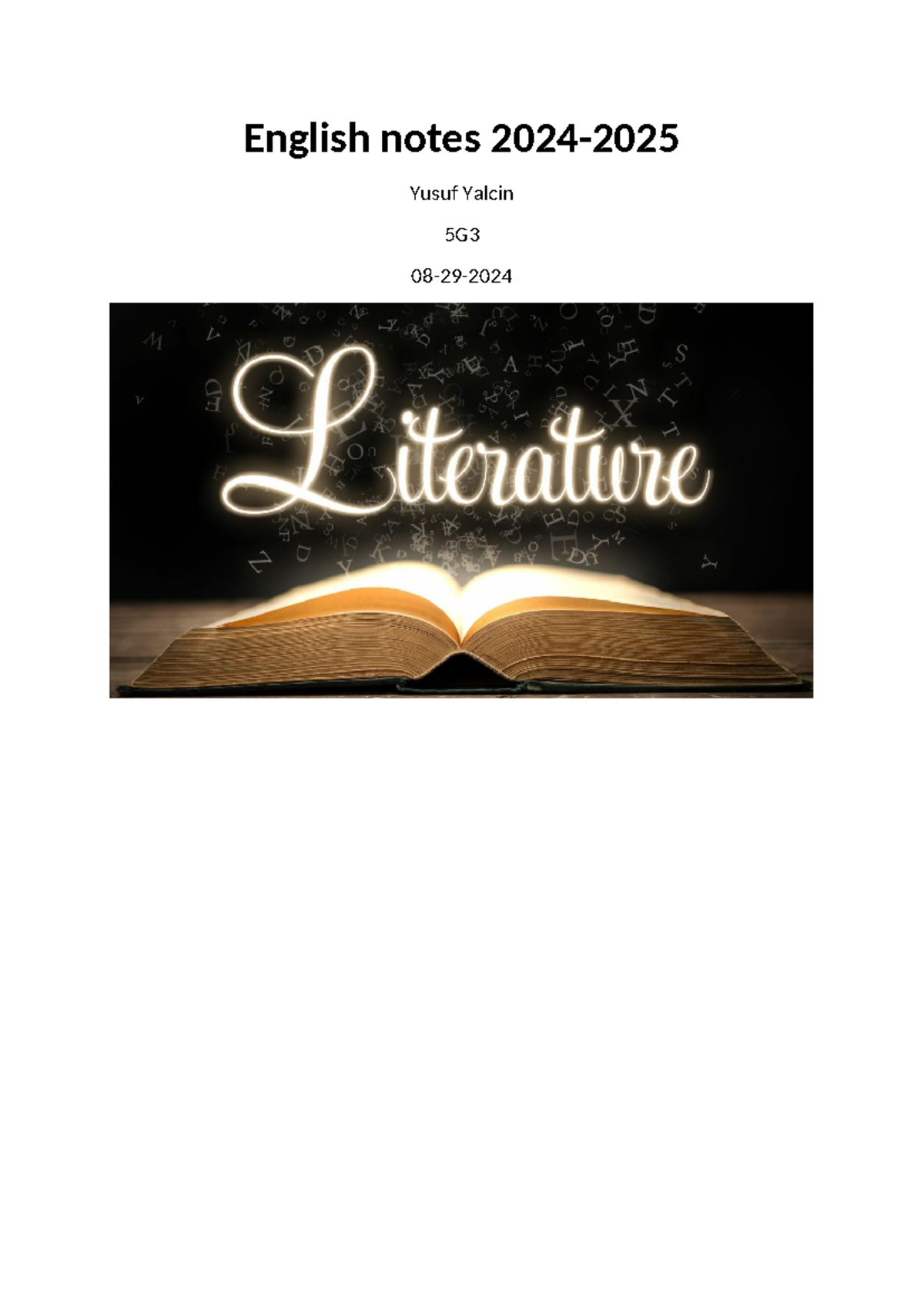 English Notes 2024-2025: Key Concepts and Study Tips - Studeersnel