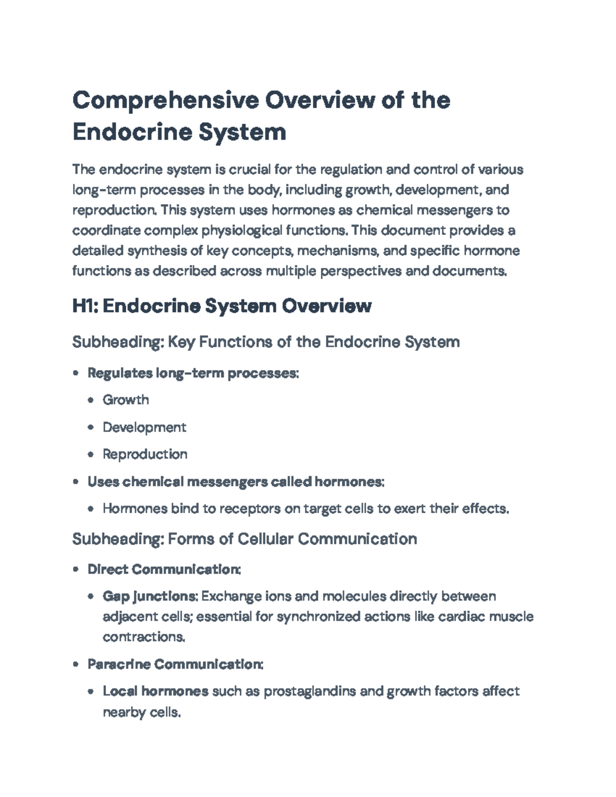 Endocrine System Overview: Functions, Hormones, and Mechanisms ...