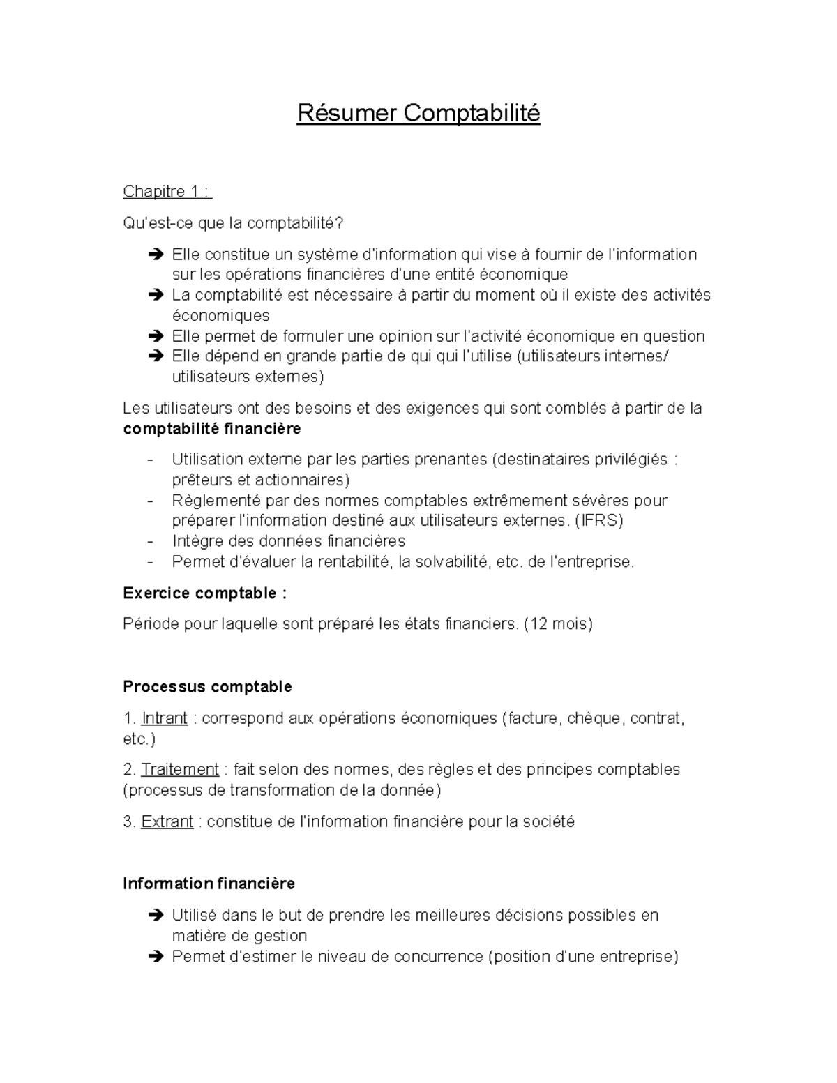 Résumé du Cours de Comptabilité - Cours Complété - Studocu