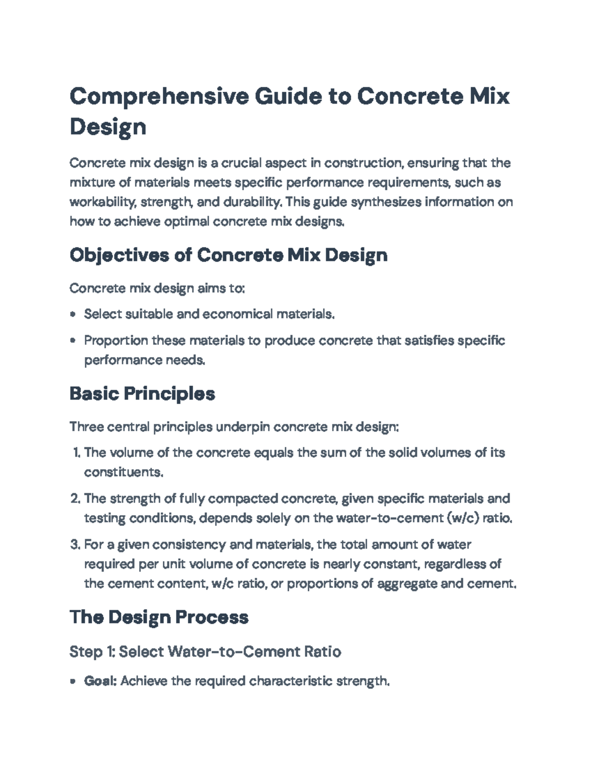 Comprehensive Guide to Concrete Mix Design Techniques - Comprehensive ...