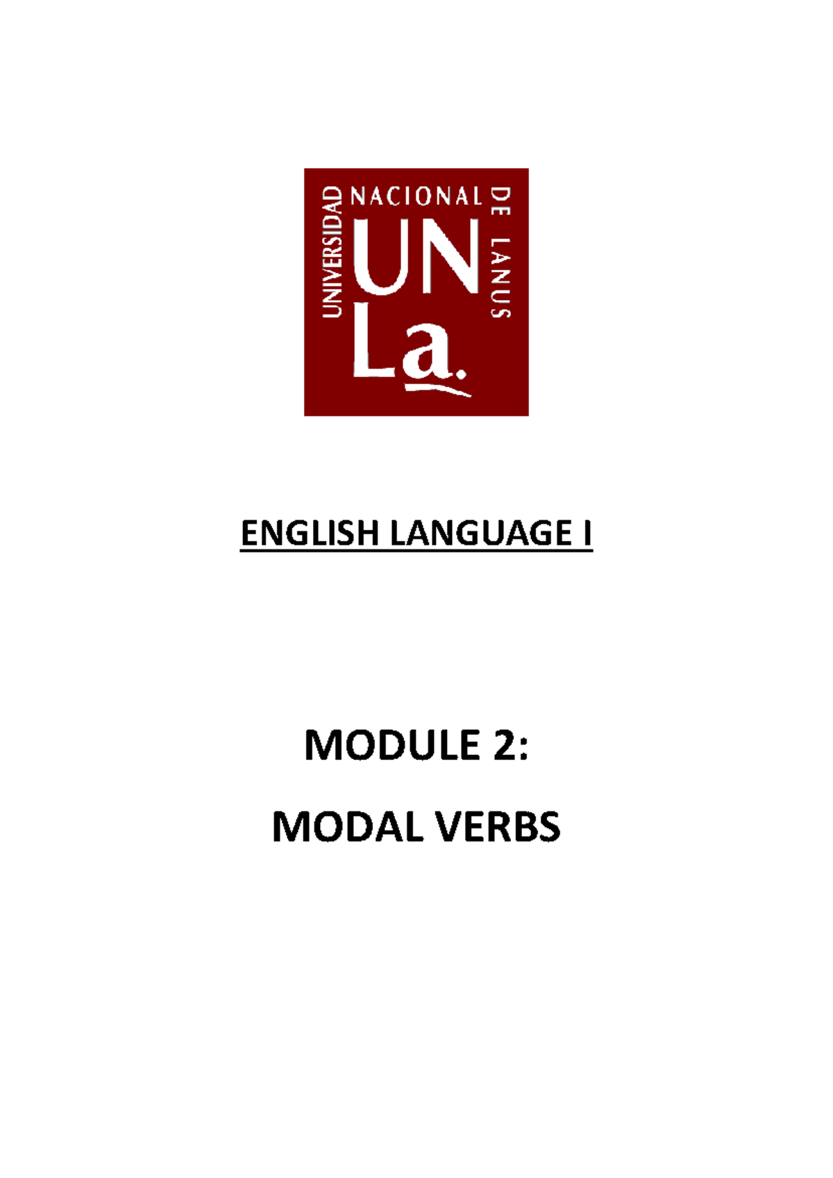 ENGLISH LANGUAGE I MODULE 2: MODAL VERBS Explained - Studocu