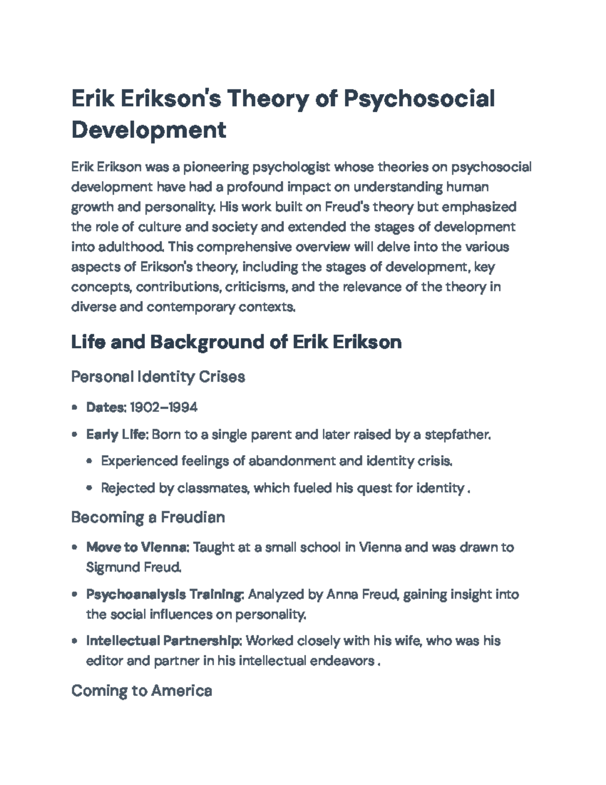 Erik Erikson's Psychosocial Development Theory: Key Concepts & Stages ...