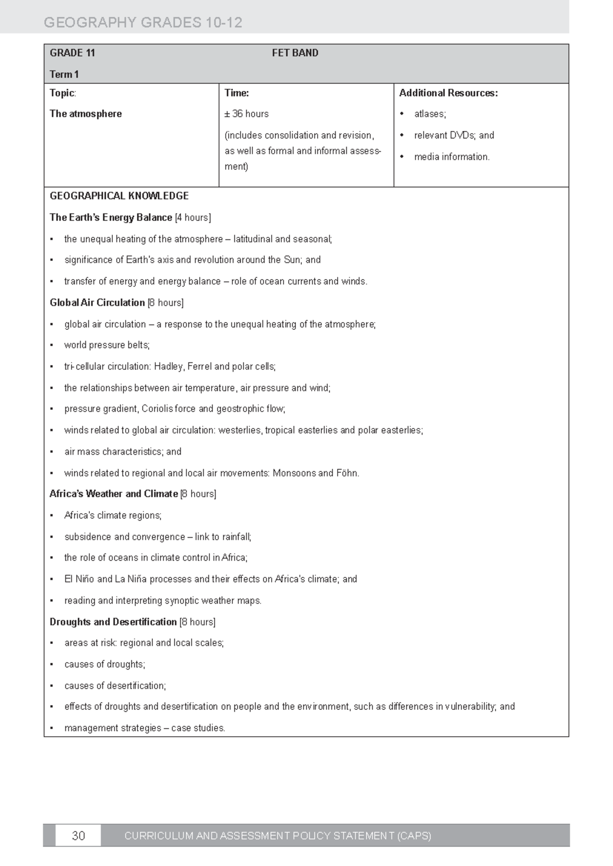 CAPS FET Geography GR 10-12 WEB C9A9-35-42 - 30 CURRICULUM AND ...