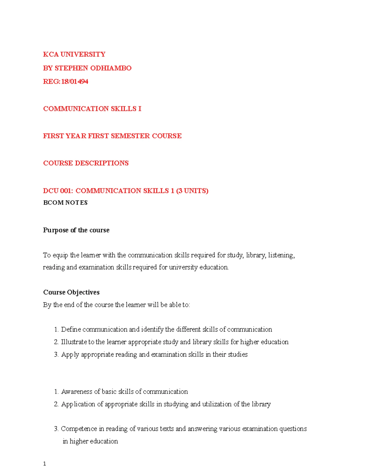 Past Paper 1 Communication Skills - 1 UNIVERSITY EXAMINATIONS 2021 ...