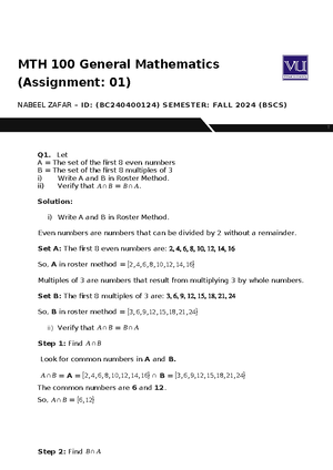 MTH100 QUIZ#1 FALL 2024 BY Buttercup - MTH100 BUTTERCUP FOR LMS ...