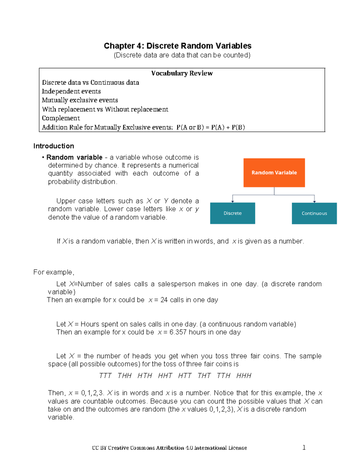 Chapter 4: Discrete Random Variables & Probability Distributions Review ...