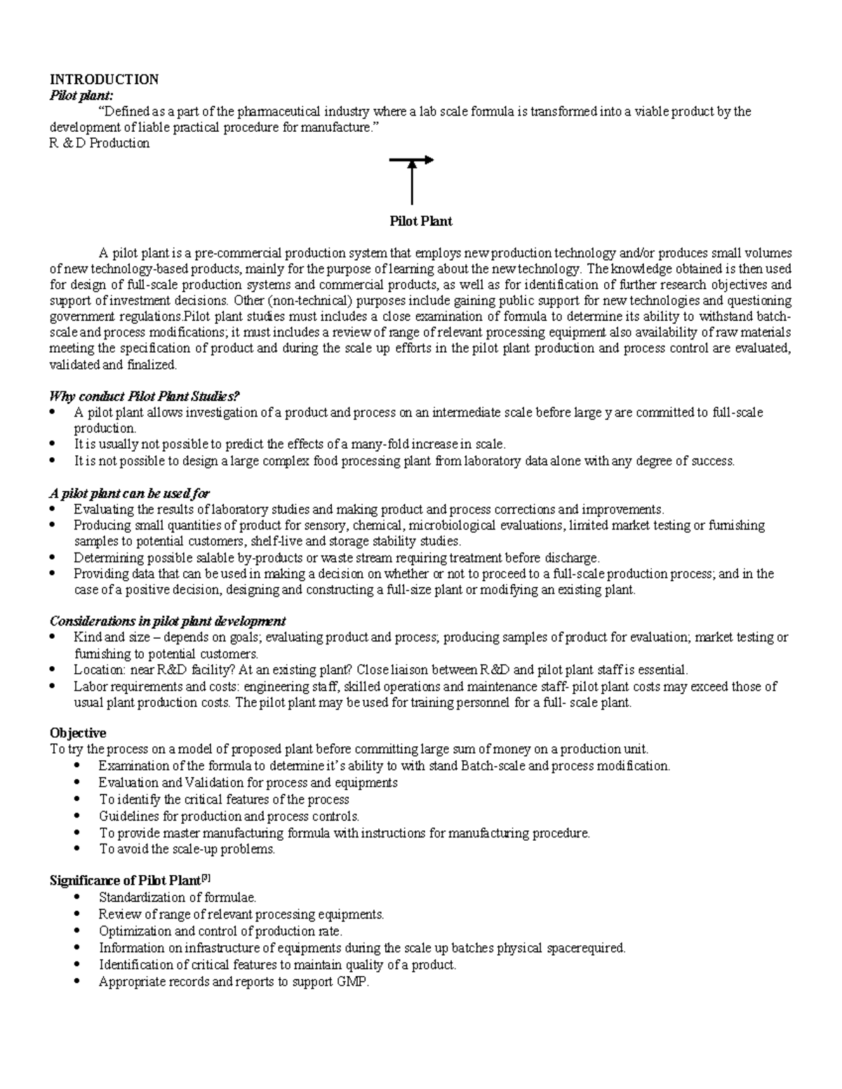 Pilot Plant Studies in Industrial Pharmacy: R&D to Production Scale-Up ...