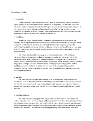 Principles and Nature of Credit - MODULE 1: PRINCIPLES AND NATURE OF ...