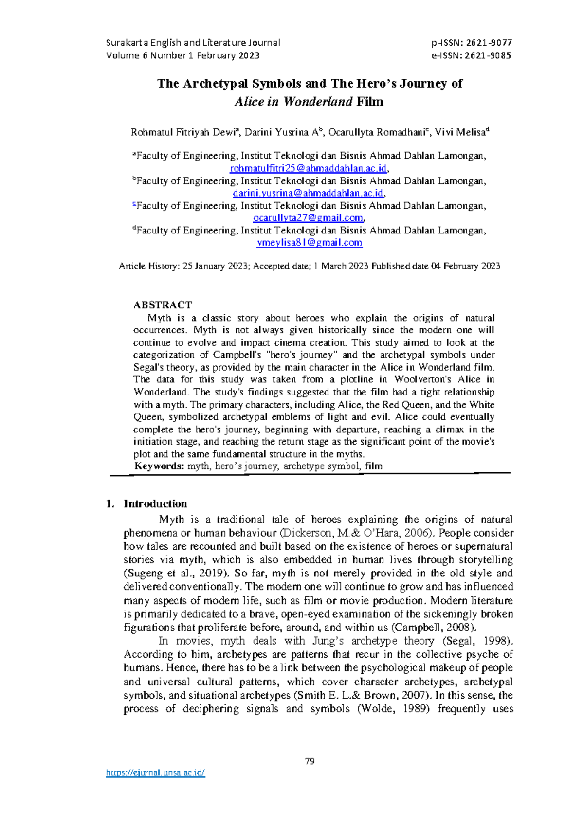 Archetypal Symbols and The Hero's Journey in Alice in Wonderland (ENG ...