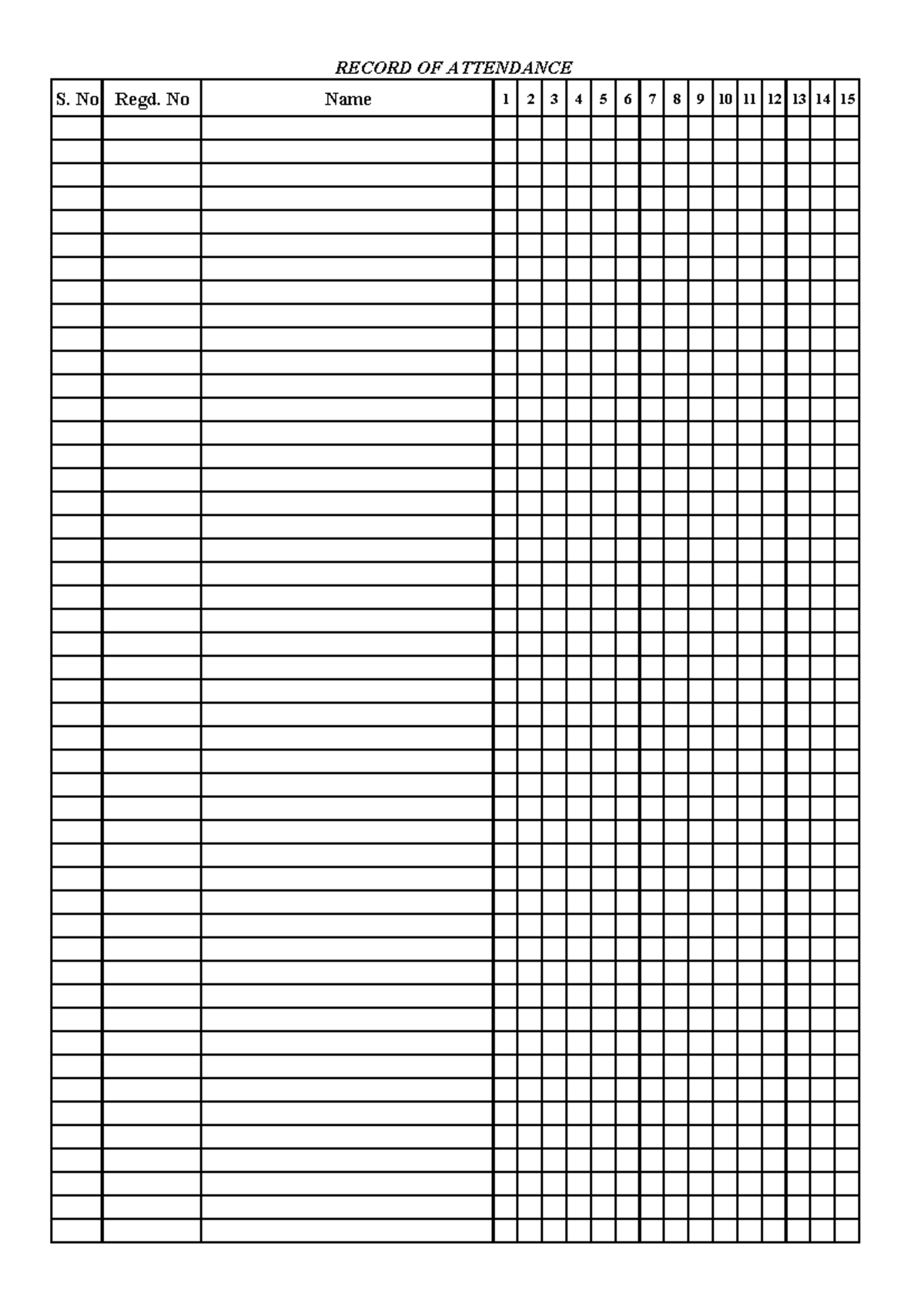 Attendance Record and Staff Log Book - MNSK College of Engineering ...
