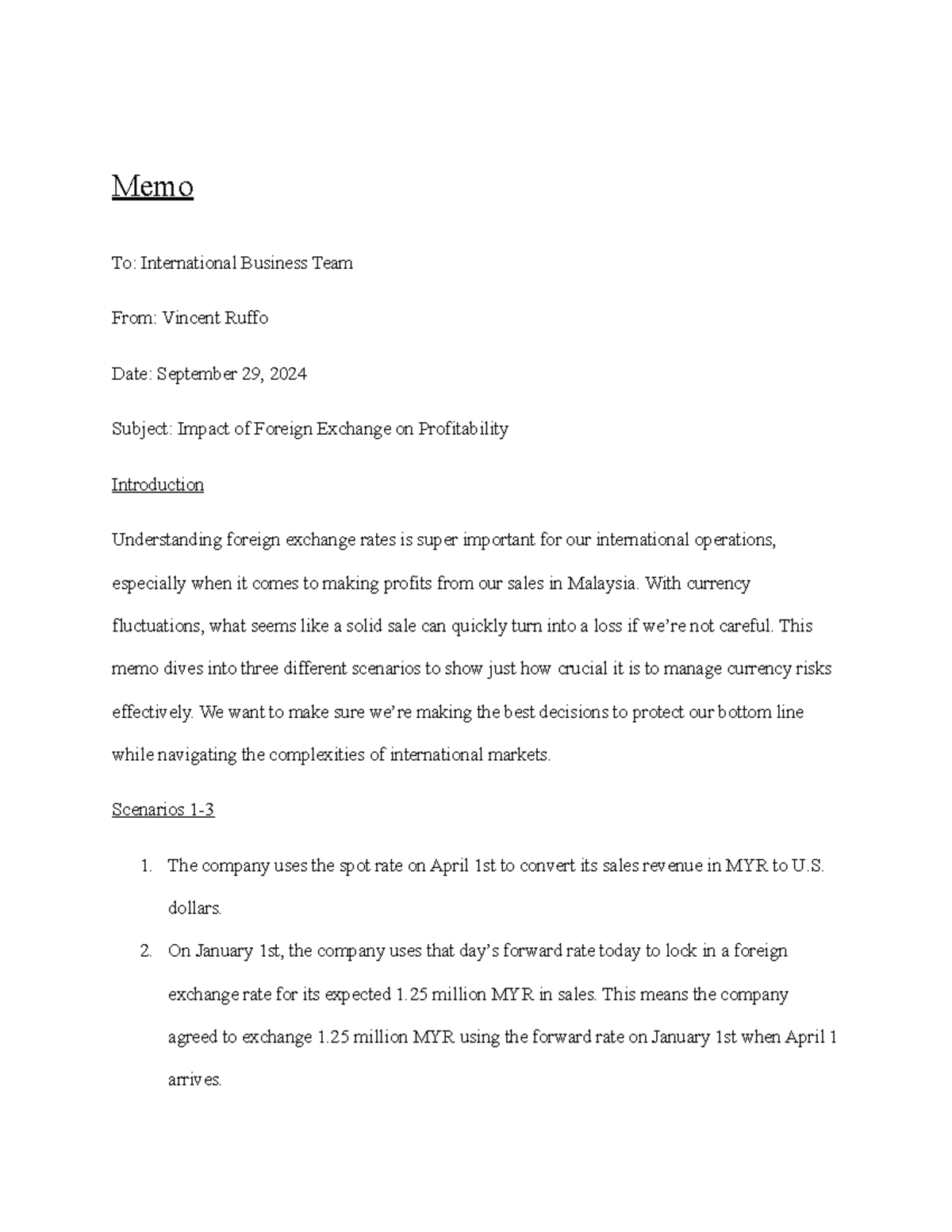 INT 220 4-2 Assignment - Foreign Exchange Impact on Profitability - Studocu