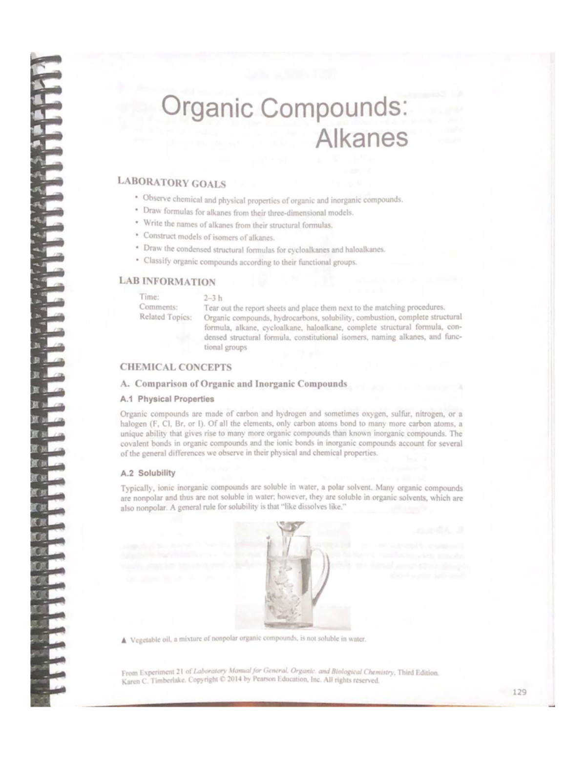 Organic Compounds: Alkanes Lab Report (CHEM 21) - Studocu