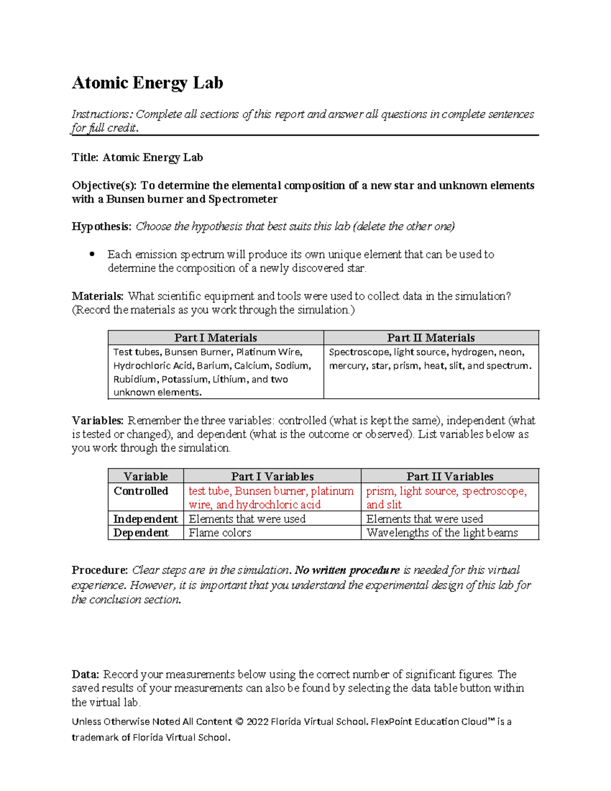 Atomic energy lab done - ........... - Atomic Energy Lab Instructions ...