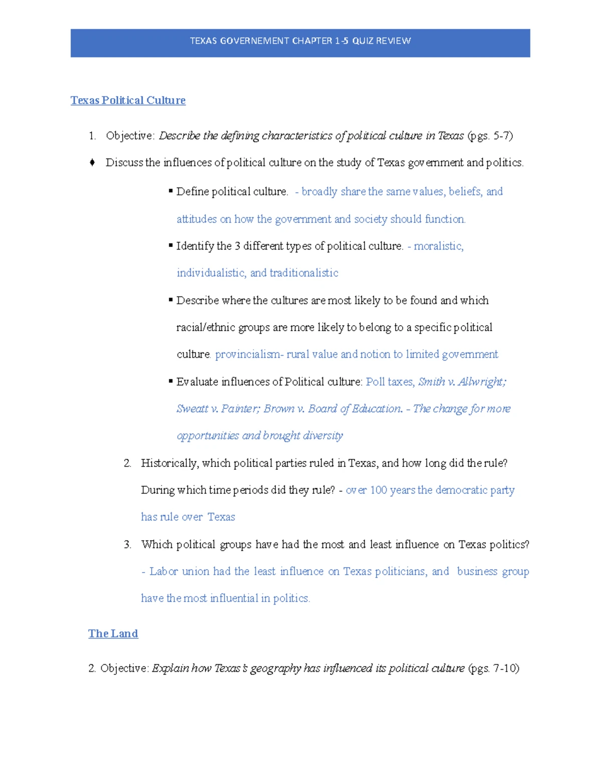 Texas Government: Executive Branch Overview - Chapter 8 Summary - Studocu