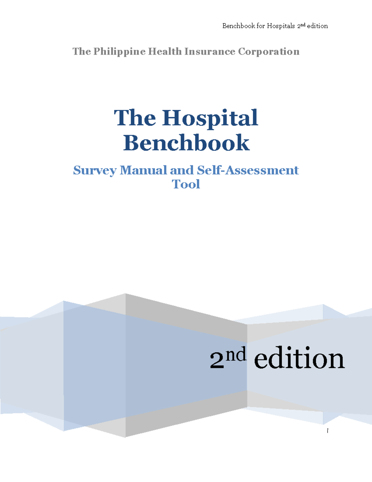 Benchbook Survey Manual for Hospitals 2nd Ed: PhilHealth Accreditation ...