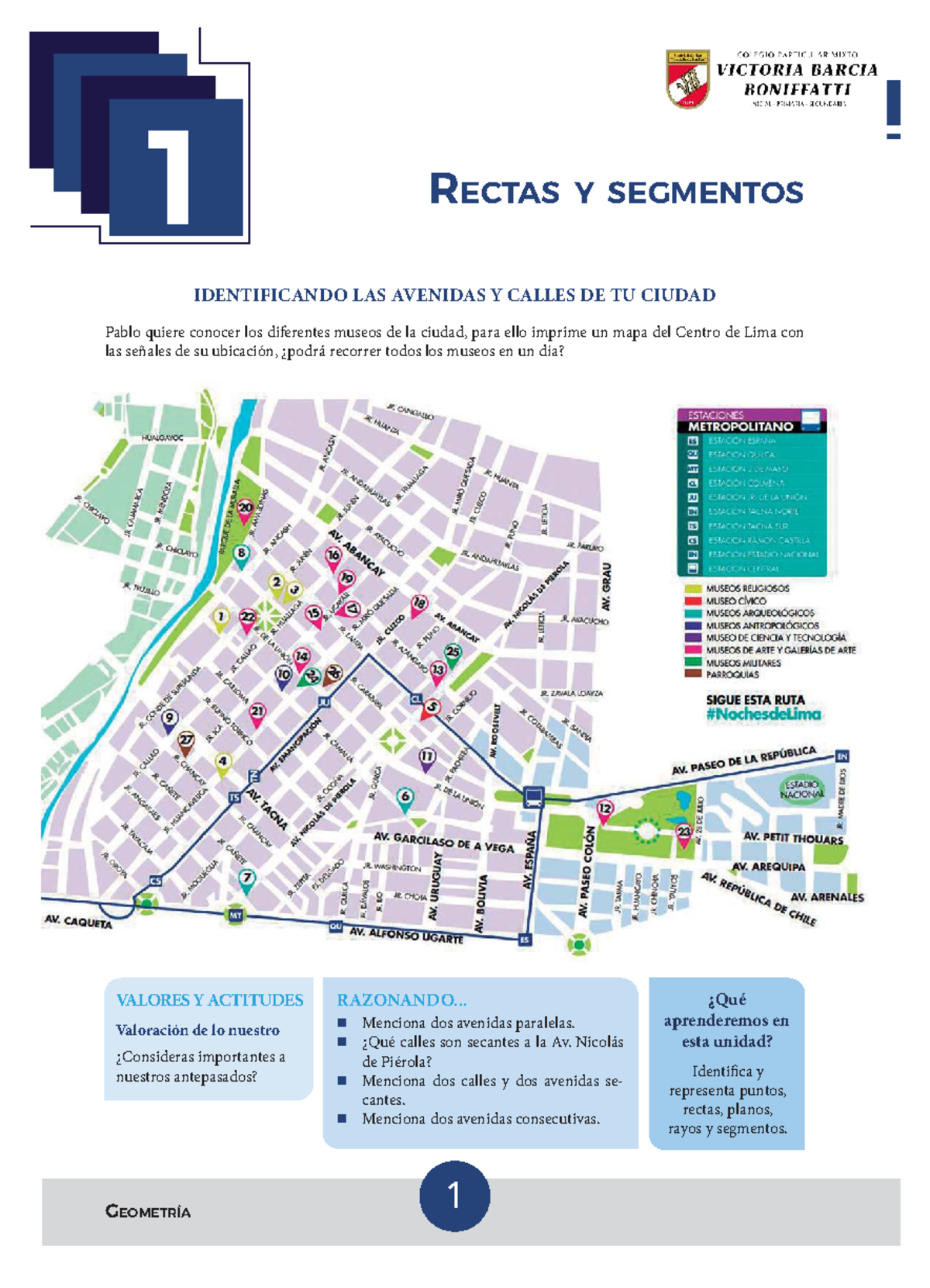 1° SEC. Geometría - Ejercicios sobre Rectas, Segmentos y Ángulos - Studocu
