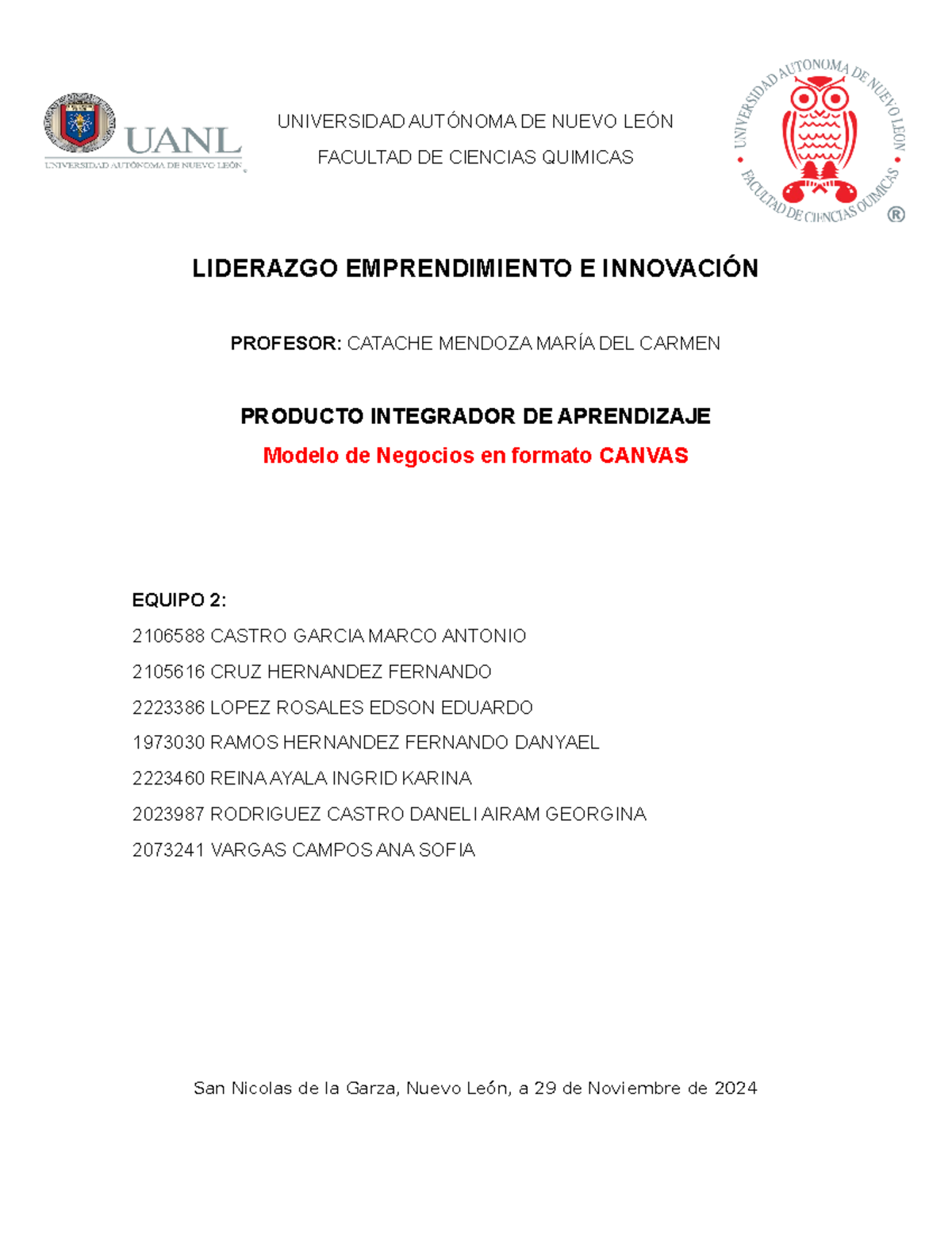 PIA Liderazgo E2 documento - UNIVERSIDAD AUTÓNOMA DE NUEVO LEÓN ...