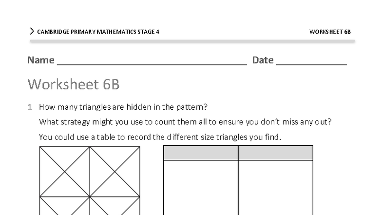 Prim maths 4 2ed tr diff ws 6b - Math - CAMBRIDGE PRIMARY MATHEMATICS ...