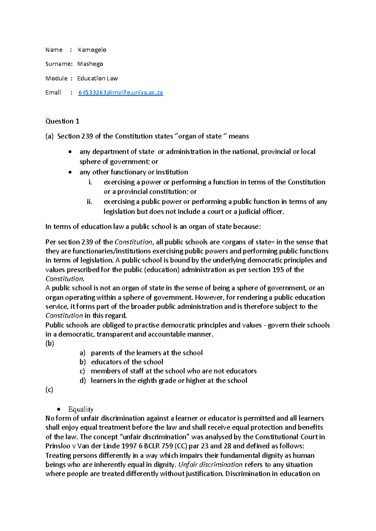 64533263 EDL3703 EXAM - This is my exam for edl i obtained 88% - Name ...