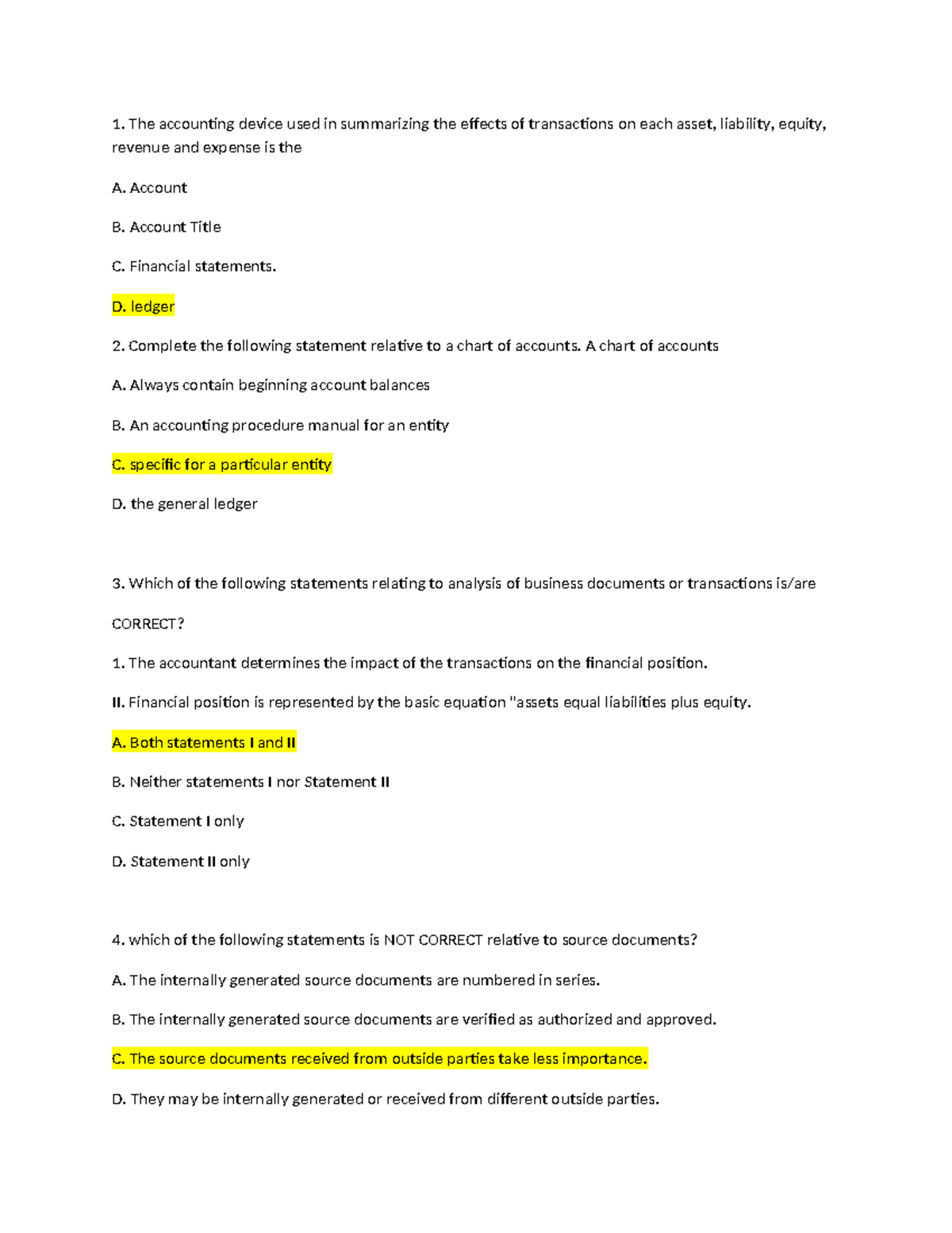 Accounting Theory Questions & Answers (ACCT 101) - Studocu