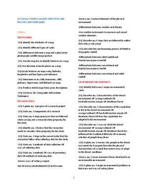 Social Studies Notes 2018 (1) 220715 080130 - SOCIAL STUDIES NOTES ...